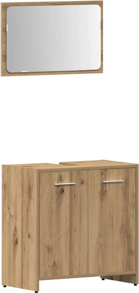 3dílná koupelnová sestava dub artisan kompozitní dřevo 3328562