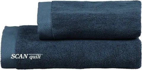 SCANquilt ručník SOFT tm. modrá 100 x 150 cm