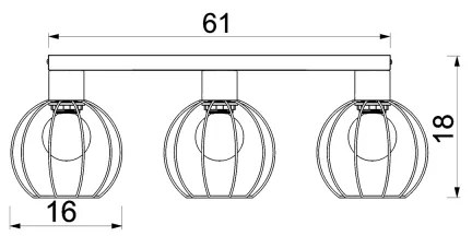 Bodové svítidlo LAPS 3xE27/15W/230V černá