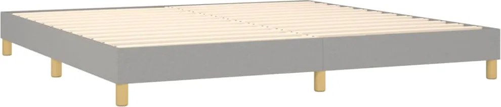 Box spring postel s matrací světle šedá 200 x 200 cm textil 3140641