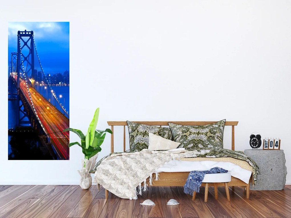 Vliesová fototapeta na zed' Noční Bay Bridge | 202 x 90 cm | DFTNV2903