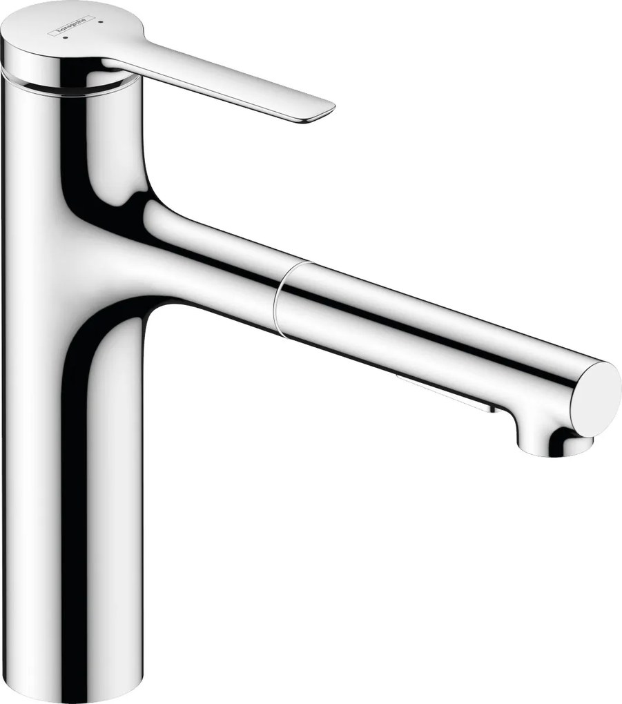 Dřezová baterie Hansgrohe Zesis M33 s vytahovací sprškou, 2 proudy chrom 74822000