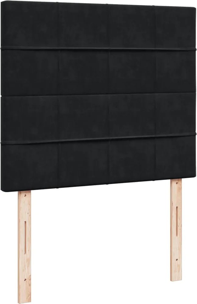 Box spring postel s matrací černá 120 x 200 cm samet 3293184