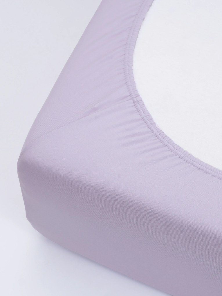 MK Lůžkoviny Jersey prostěradlo s elastanem Deluxe 220 × 200 cm – lila