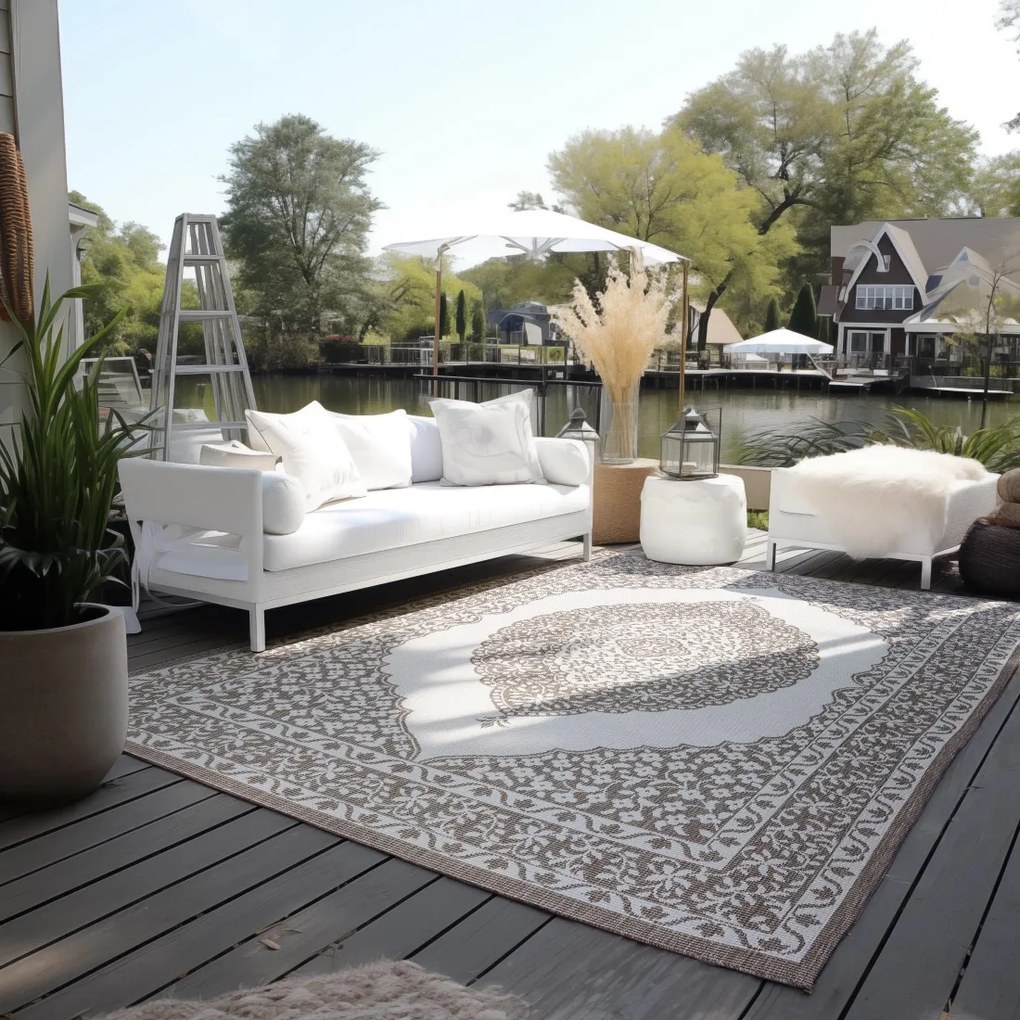 ELLE Decoration, Kusový koberec Gemini 106026 Linen z kolekce Elle – na ven i na doma, 200x290, béžová, chodba / předsíň