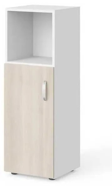 Střední skříň Manager 39,9 x 42,2 x 119,5 cm, levá, akát světlý / bílá