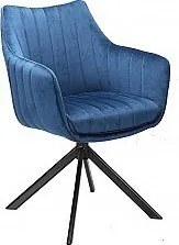 CZ Nábytkář - Kasvo Židle ALZA  - otáčivá (S) | Varianta: nohy černé / látka bluvel 14 šedá