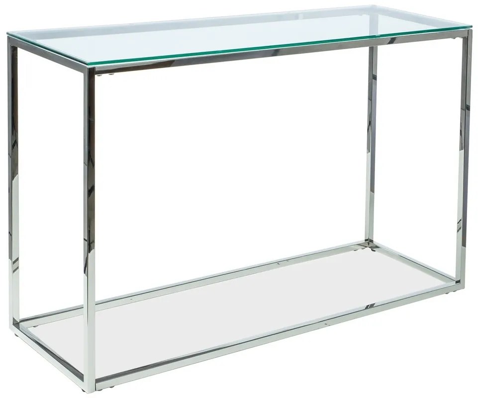 Konzolový stolek HILTON C 120x40 cm, chrom a sklo