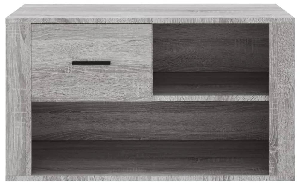 Botník šedý sonoma 80x35x45 cm kompozitní dřevo - Default Title