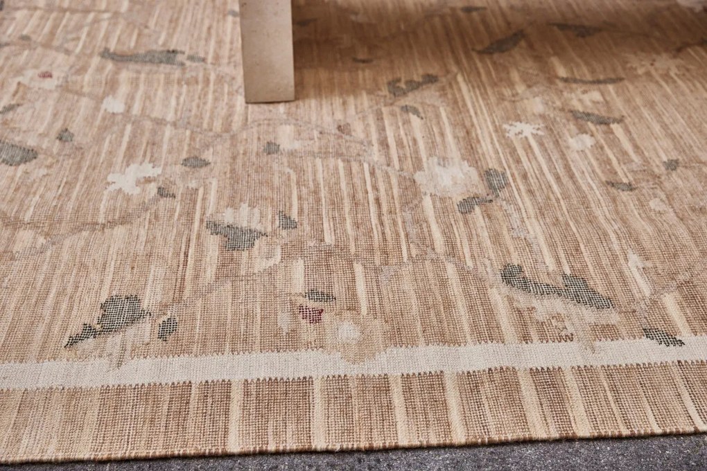 Diamond Carpets India, Ručně vázaný kusový koberec Flora DESP P48 Brown Mix, 80x150, hnědá, chodba / předsíň