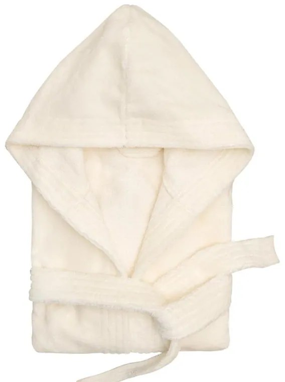 SCANquilt dětský župan BELA DUO, 110 - 116 cm smetanová dětský župan