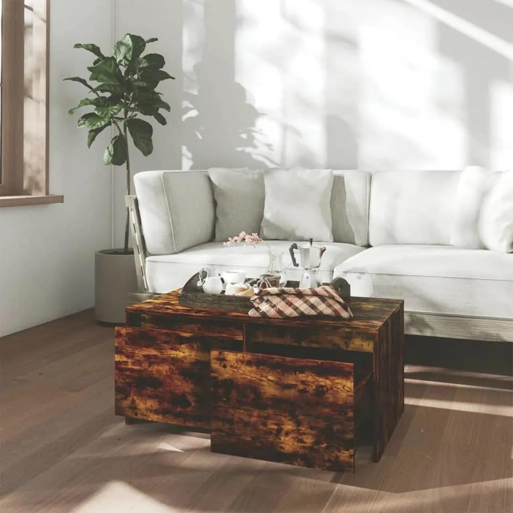 vidaXL Konferenční stolek 90x50x41,5 cm kompozitní dřevo [813029] Barva: Bílá