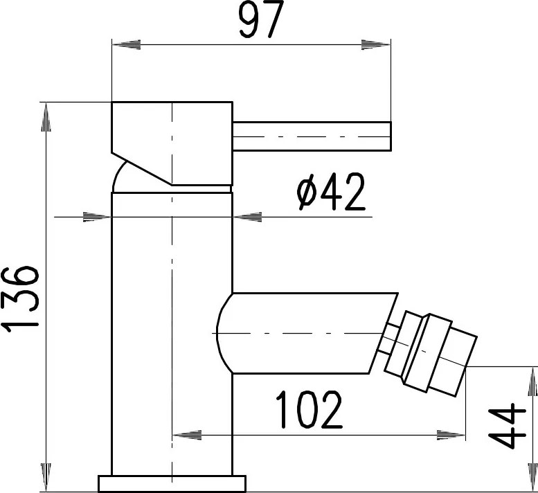 Slezák - RAV Bidetová baterie s výpustí SEINA - SE945.xKMGK, Metal grey kartáčovaná Připojovací hadičky - závit: 1/2"