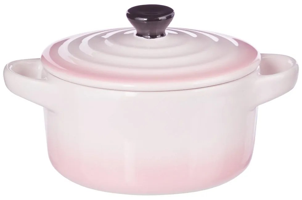 C'EST SI BON Mini zapékací miska s pokličkou kulatá - bílá/růžová
