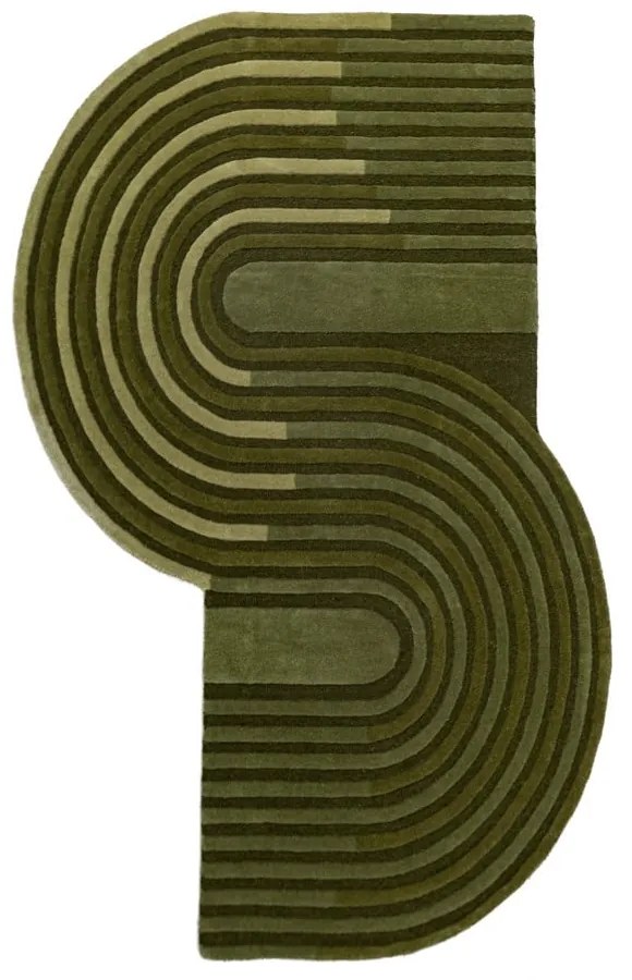 Zelený ručně tkaný vlněný koberec 120x180 cm Conway Retro – Flair Rugs