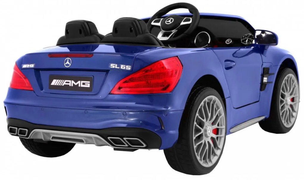 HračkyZaDobréKačky Elektrické autíčko Mercedes-Benz SL65 AMG LAK modré