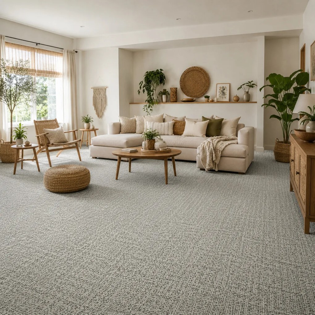 Timzo, Metrážový koberec Loft 44, na míru, šíře 4m,5m, šedá, filc, ložnice