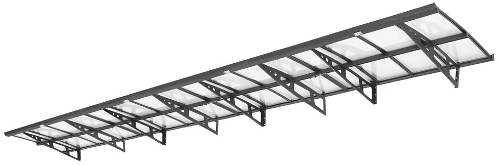 Dveřní stříška Kassel 100 x 600 cm CoverTech antracitová
