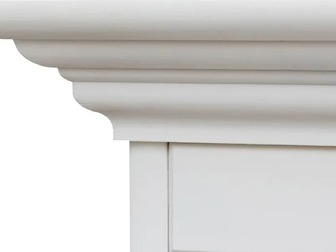 Bílý nábytek Šatní skříň Belluno Elegante 3D, bílá, masiv, borovice