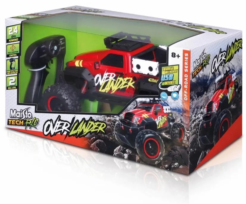 Maisto Tech RC, Overlander, 2,4 Ghz, červená