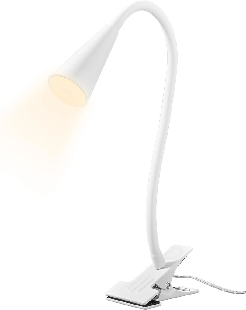 Livarno® Stolní LED lampa Freya (Led lampa se svorkou, bílá)
