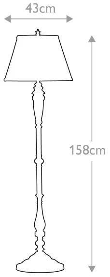 Feiss FE-LINCOLNDALE-FL - Stojací lampa LINCOLNDALE 1xE27/60W/230V bronz/béžová