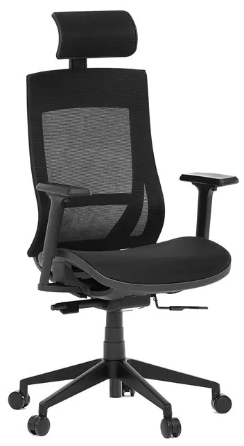 Ergonomická kancelářská židle MERADI - černá síťovina Barva: černá