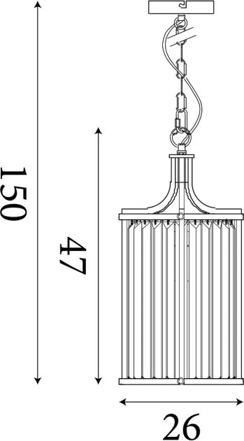 Searchlight 8092-2AB Závěsné glamour svítidlo VICTORIA patina, průměr 26cm