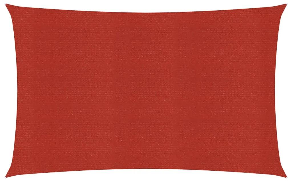 311629 vidaXL Plachta proti slunci 160 g/m² červená 4 x 6 m HDPE