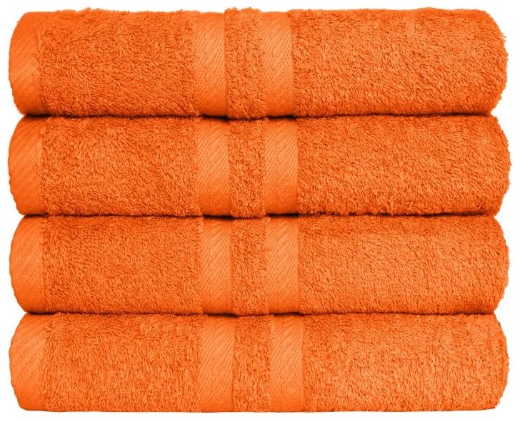 SCANquilt bavlněný ručník KLASIK oranžová osuška 100 x 150 cm
