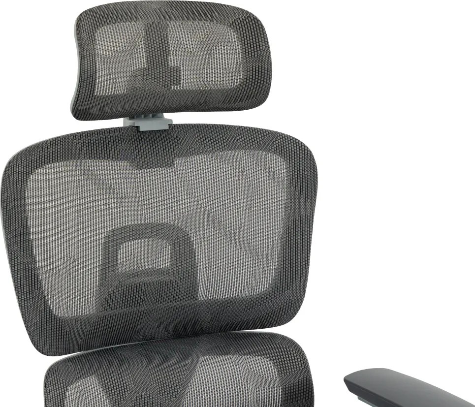 Ergonomická kancelářská židle COSMO - šedá síťovina / nosnost 150 kg