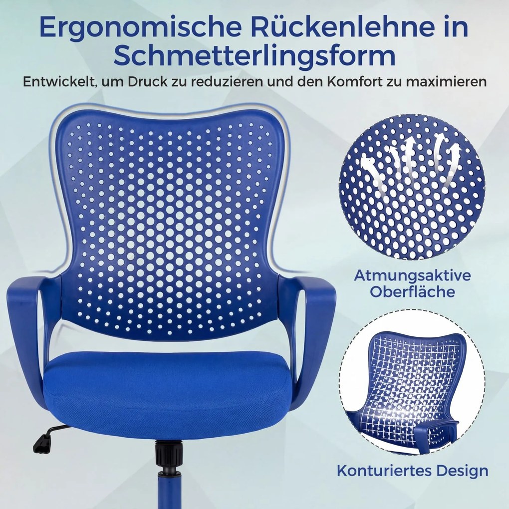 Costway Ergonomická kancelářská židle s prodyšnou síťovanou opěrkou a výškově