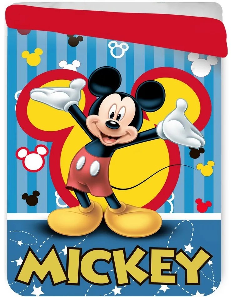 Jerry Fabrics Dětská prošívaná přikrývka Mickey Mouse, 180 x 260 cm