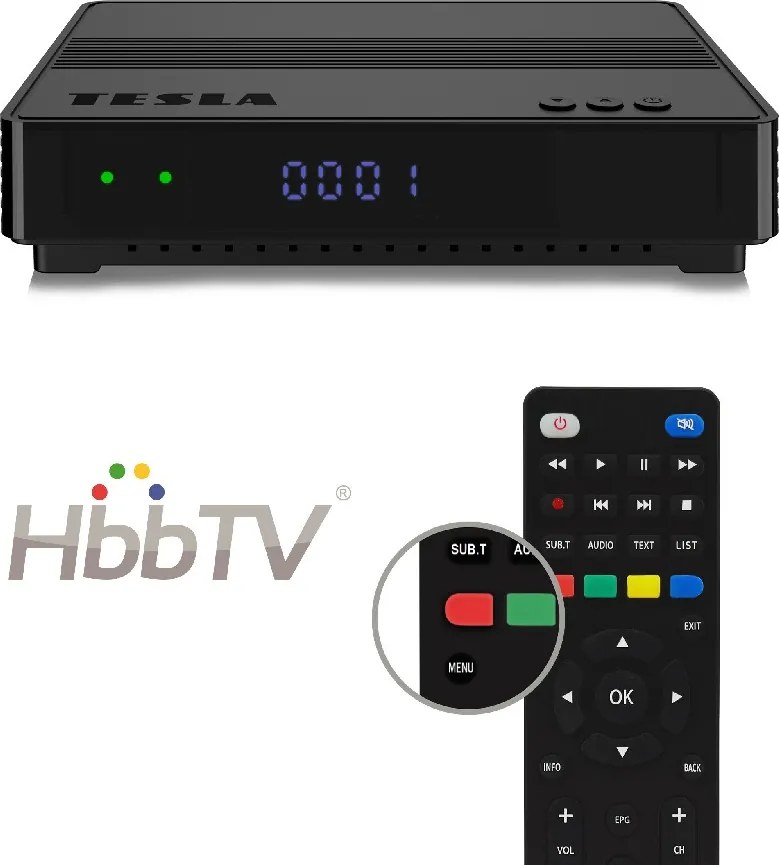 TESLA HYbbRID TV TH210 - DVB-T2 set-top box s HbbTV