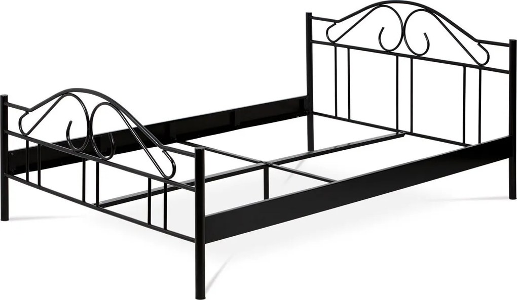 Autronic Kovová postel BED-1909 BK, 140x200, černá