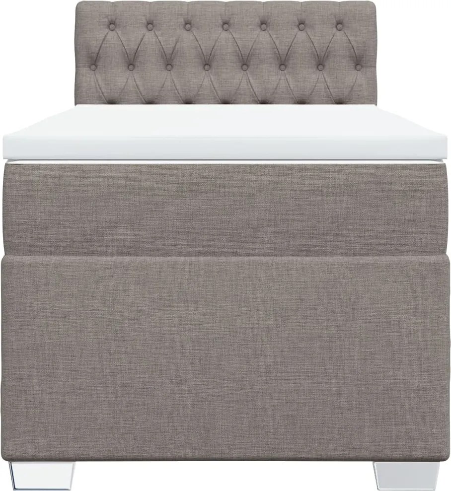Box spring postel s matrací taupe 80x200 cm textil 3288026