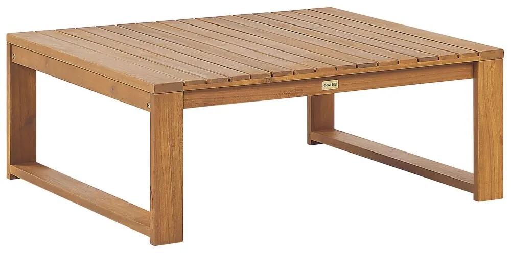 Zahradní stůl z certifikovaného akáciového dřeva 90 x 75 cm světlý TIMOR II Beliani