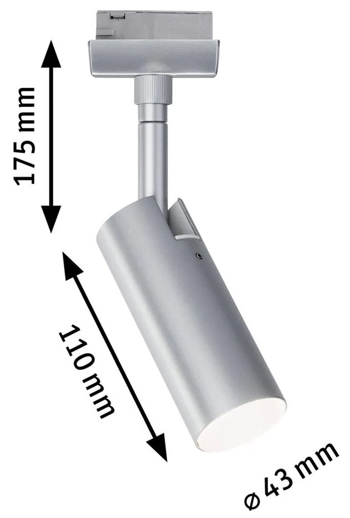 Paulmann URail Tubo LED bodovka, matný chrom