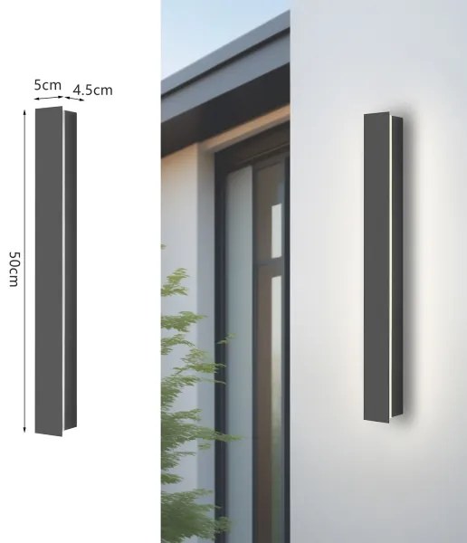 Brilagi - LED Venkovní nástěnné svítidlo LINEAR LED/12W/230V 4000K IP65 antracit