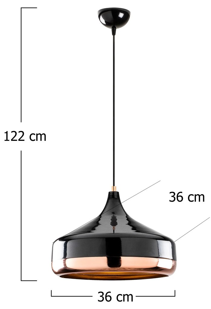 Opviq Stropní svítidlo Yıldo - 253-S, Černá, Měděná