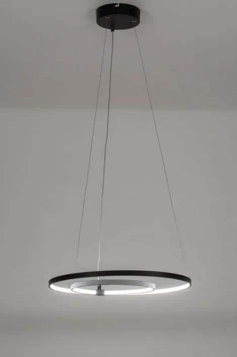 Závěsné designové LED svítidlo Troi Black Plus