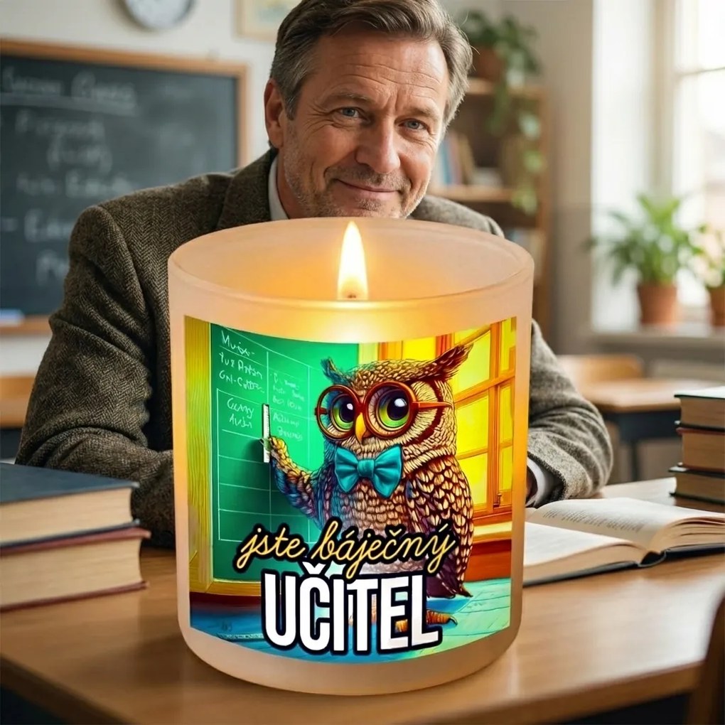 Ahome CZ Originální skleněný svícen Jste báječný učitel