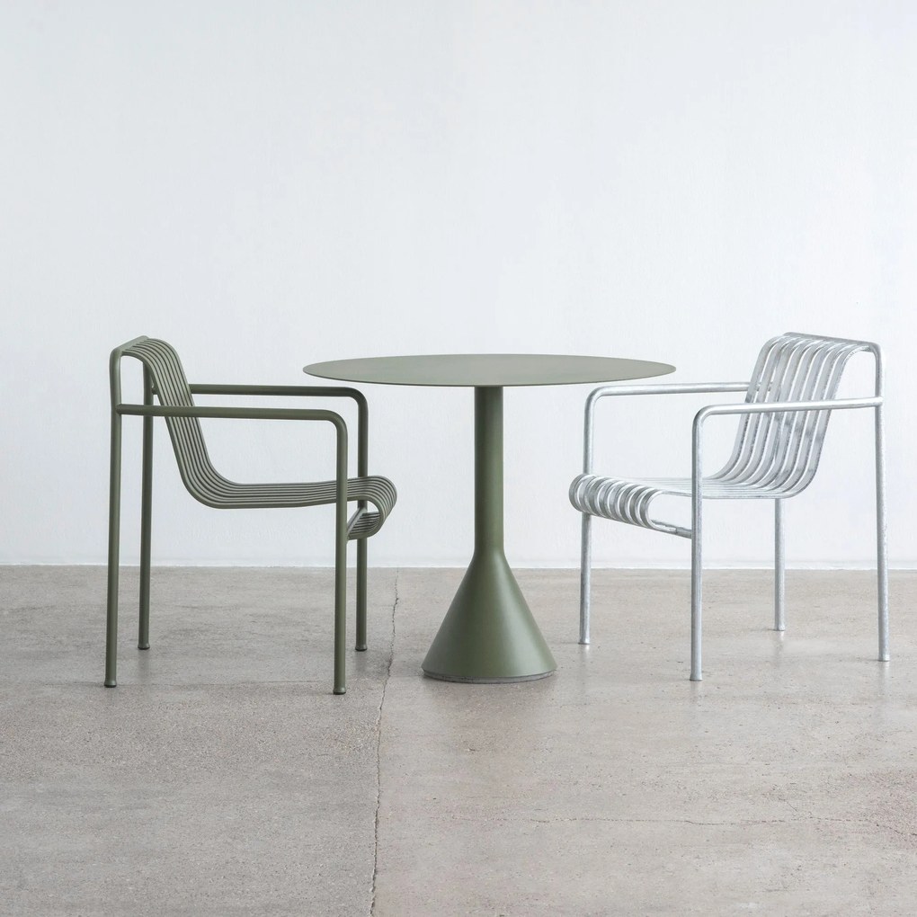 HAY Zahradní židle Palissade Dining Armchair, Hot Galvanised