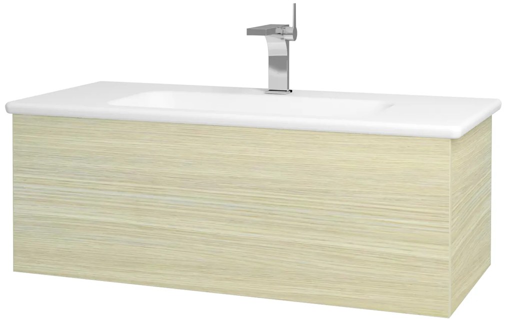 Dřevojas Koupelnová skříň VARIANTE SZZ 100 (umyvadlo Euphoria) Varianta: N01 Bílá lesk / L04 Béžová vysoký lesk
