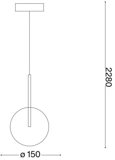 Ideal Lux - LED Lustr na lanku EQUINOXE 1xG4/2W/230V pr. 15 cm mosaz/čirá
