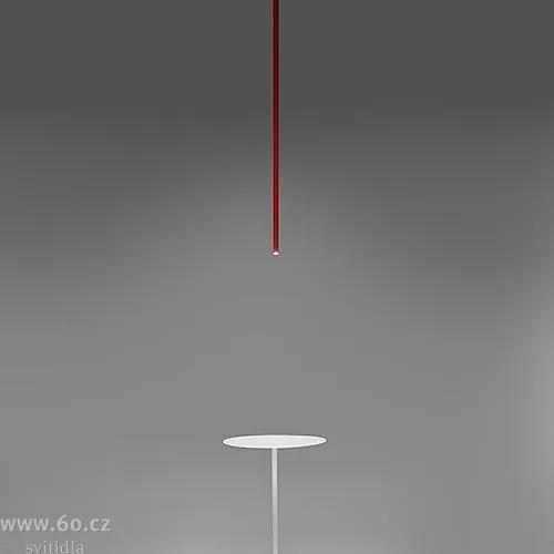 Artemide 1650010A Losif, minimalistické závěsné svítidlo, 3W LED 3000K, červená, 150cm