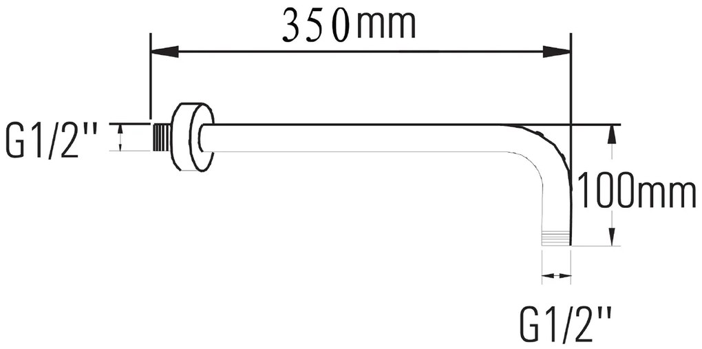 Sapho sprchové ramínko 350 mm chrom BR351