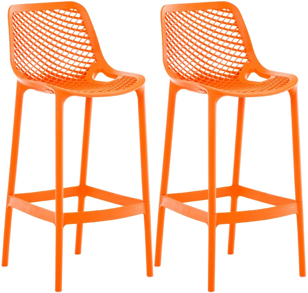 Sada 2 barových židlí Air – oranžová