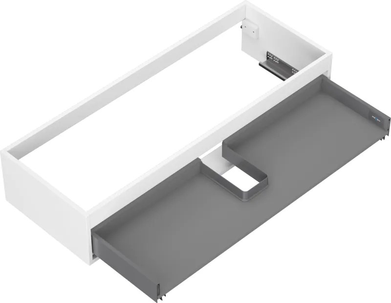 Mexen Box-A, závěsná skříňka 120 cm, 1 zásuvka, bílá matná, 91AX0-1200-235-1-01