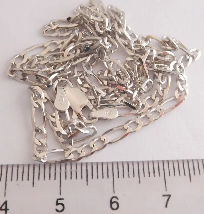 Pánský stříbrný rhodiovaný řetízek 55cm FIGARO šíře 2,5mm 925/1000 5,42gr 030239600040